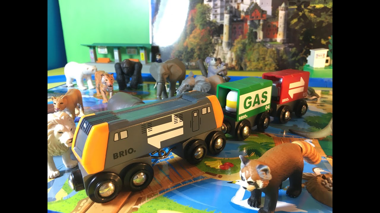 BRIO Railway BRI-33259 Freight Cargo Train visit Ania Adventure Safari ...