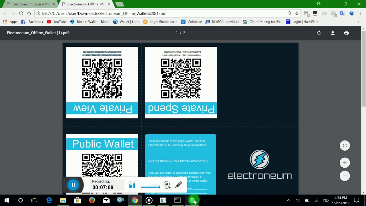 CARA IMPORT WALLET OFFLINE ELECTRONEUM - YouTube
