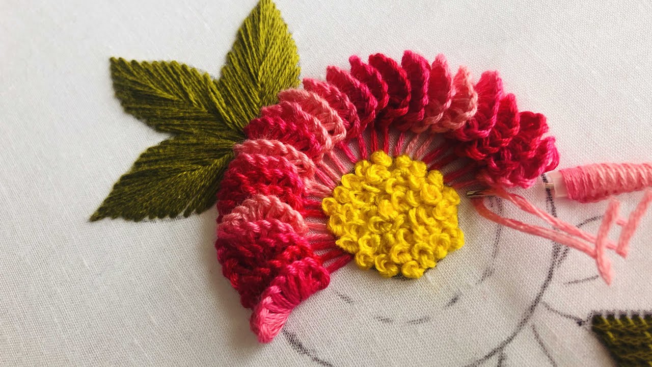 A Latest Beautiful Flower Embroidery -Tips And Tricks Of Embroidery ...