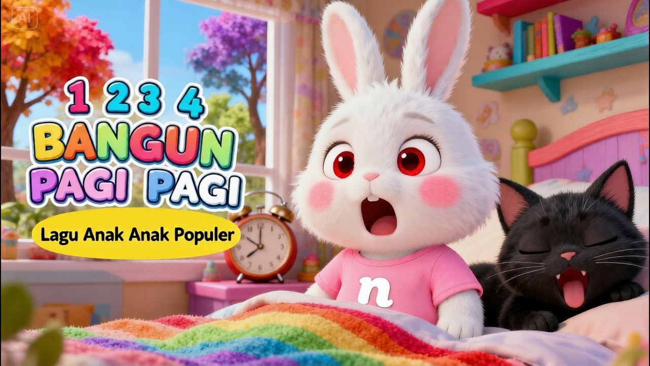 1 2 3 4 BANGUN PAGI PAGI🐇😸 | Lagu Anak Anak Ceria & Edukatif - YouTube