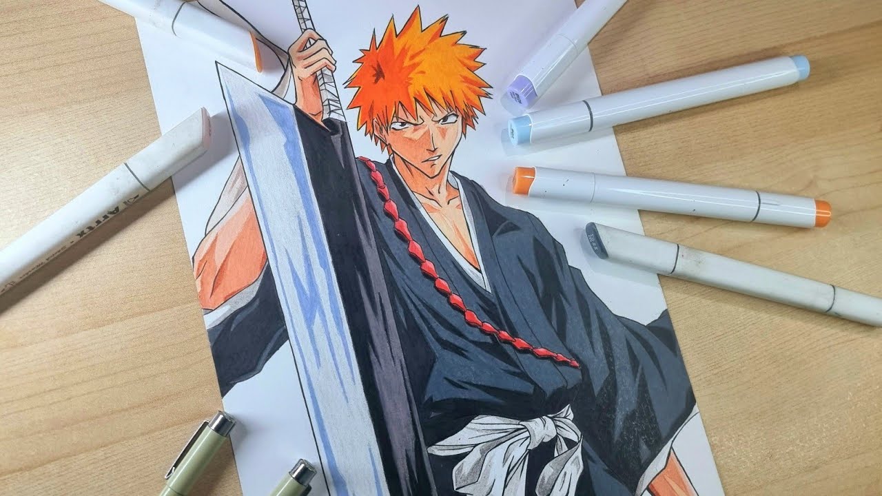 Speed Drawing - Ichigo Kurosaki | Bleach - YouTube