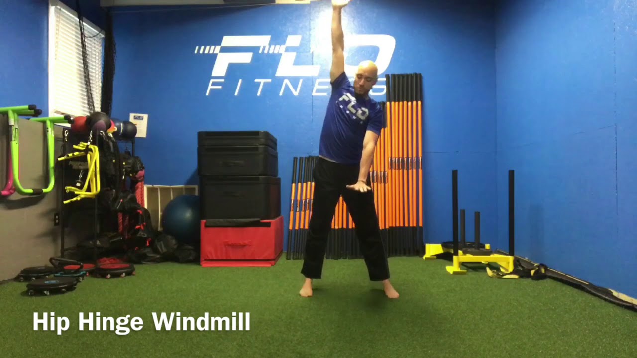 FLO Fitness: Hip Hinge Windmill - YouTube