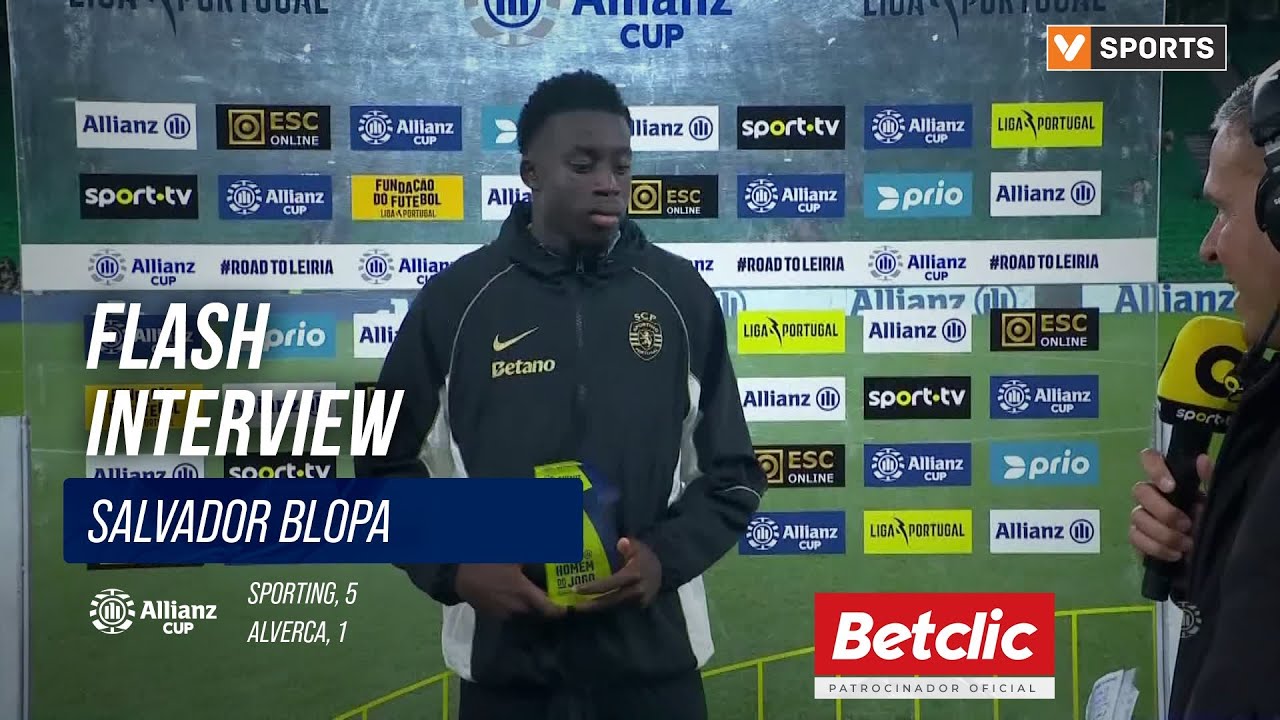 Taça da Liga (Quartos de final) | Sporting 5-1 Alverca: Flash Interview ...