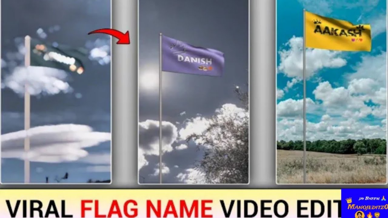 Flag name video editing / Instagram viral flag name video kaise banaye ...
