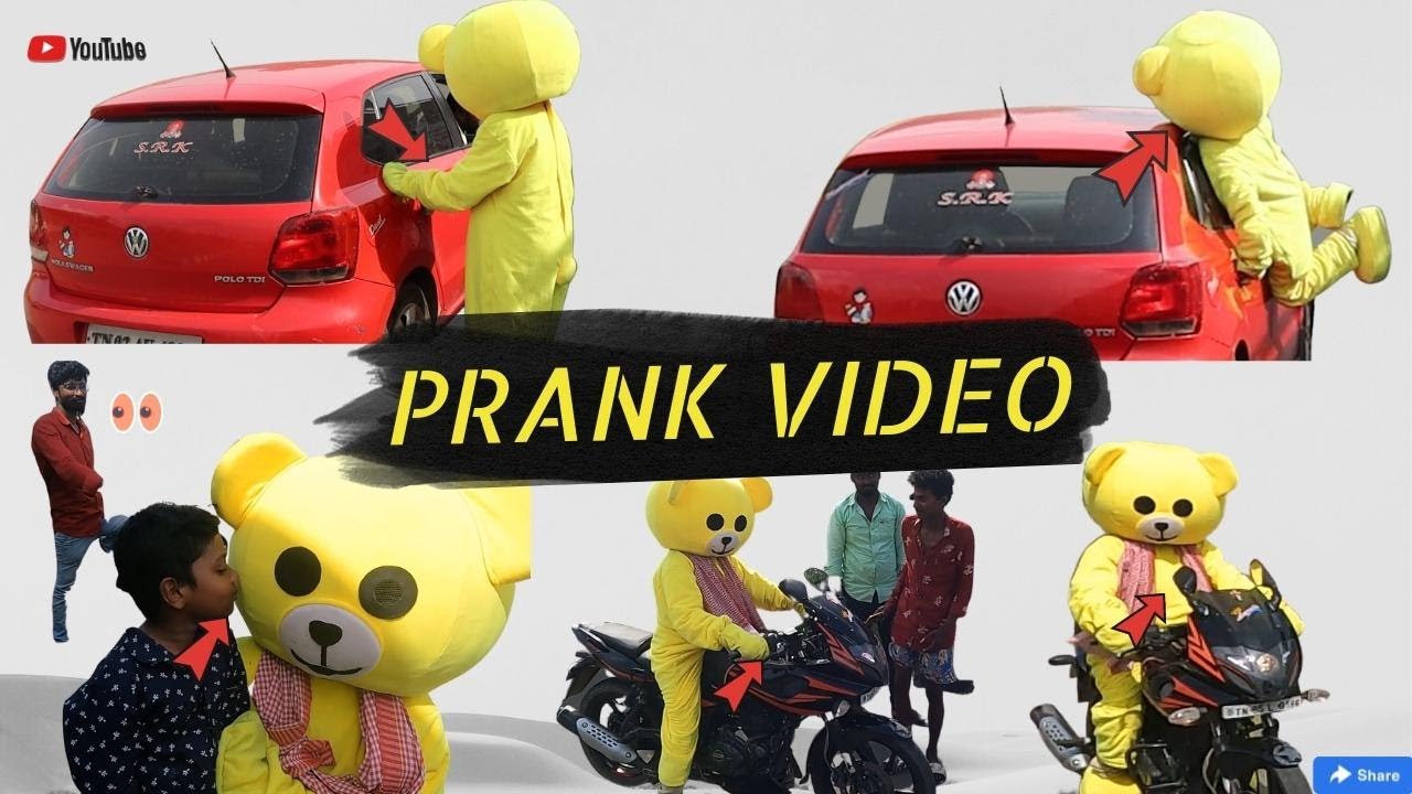 💥 tn teddy bear | கார் சாகசம் | bike ride in public #prank video | # ...