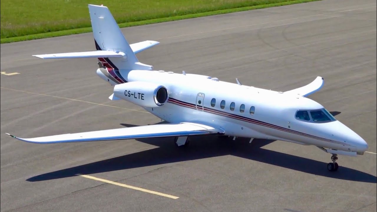 Cessna 680A Citation Latitude | Landing, Startup & Short Takeoff # ...