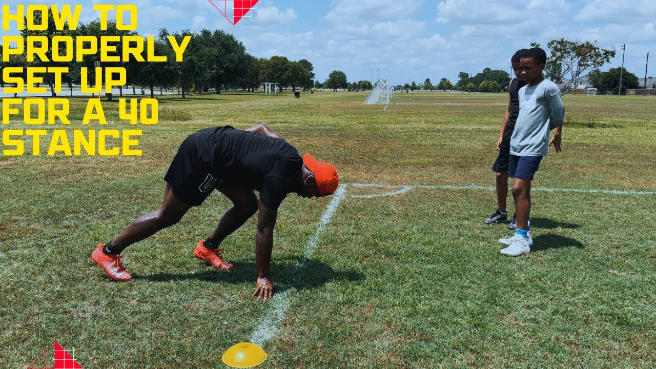 HOW TO PROPERLY SET UP IN YOUR 40 STANCE‼️#speedtips #40yarddash # ...