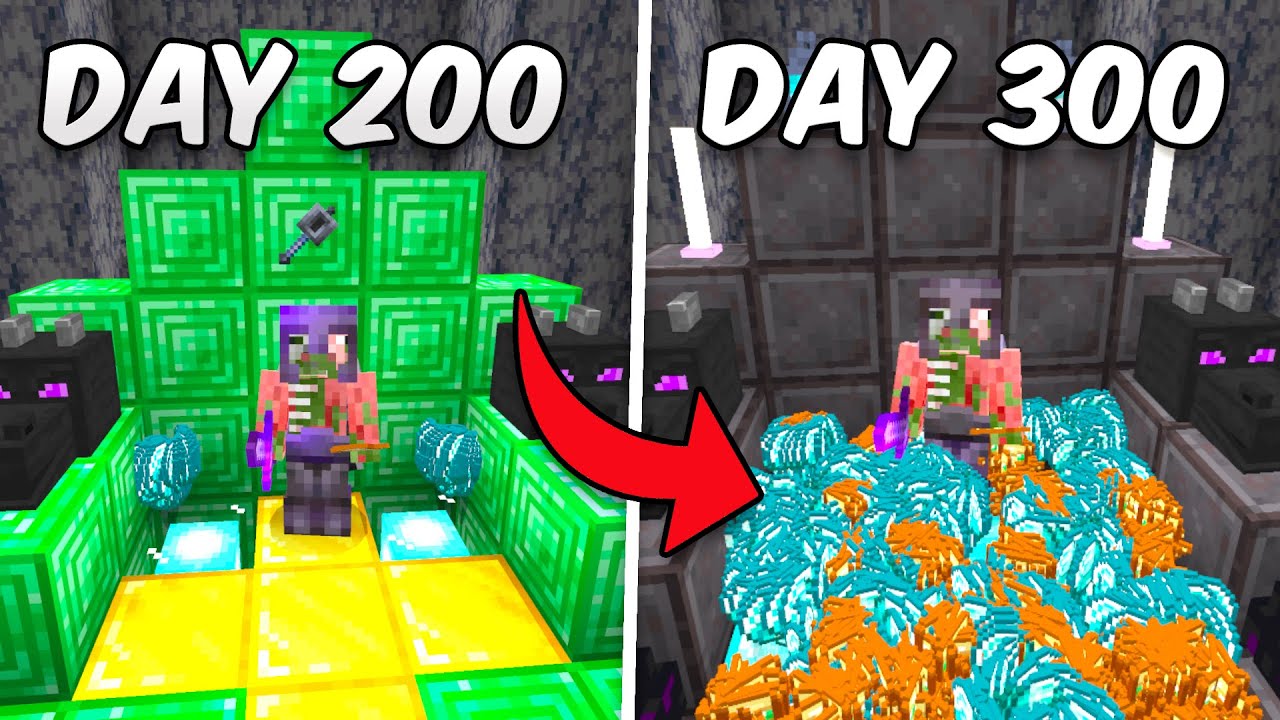We Survived 300 Days in Minecraft.. [FULL MOVIE] - YouTube