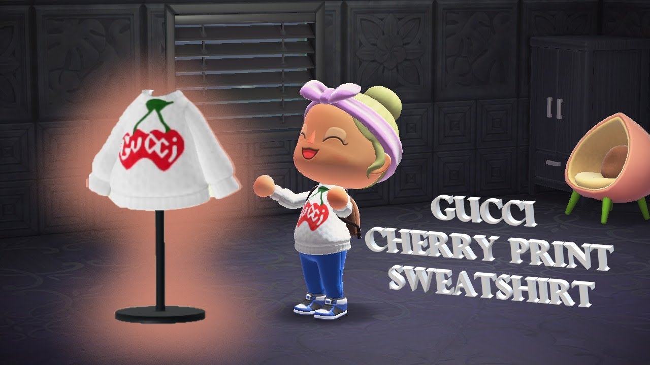 Animal Crossing GUCCI CHERRY SWEATSHIRT🍒Pro Design Tutorial - YouTube