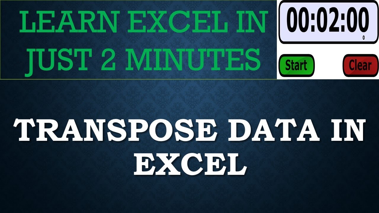 The Excel Transpose Function Excel Exceltranspose Youtube 4256
