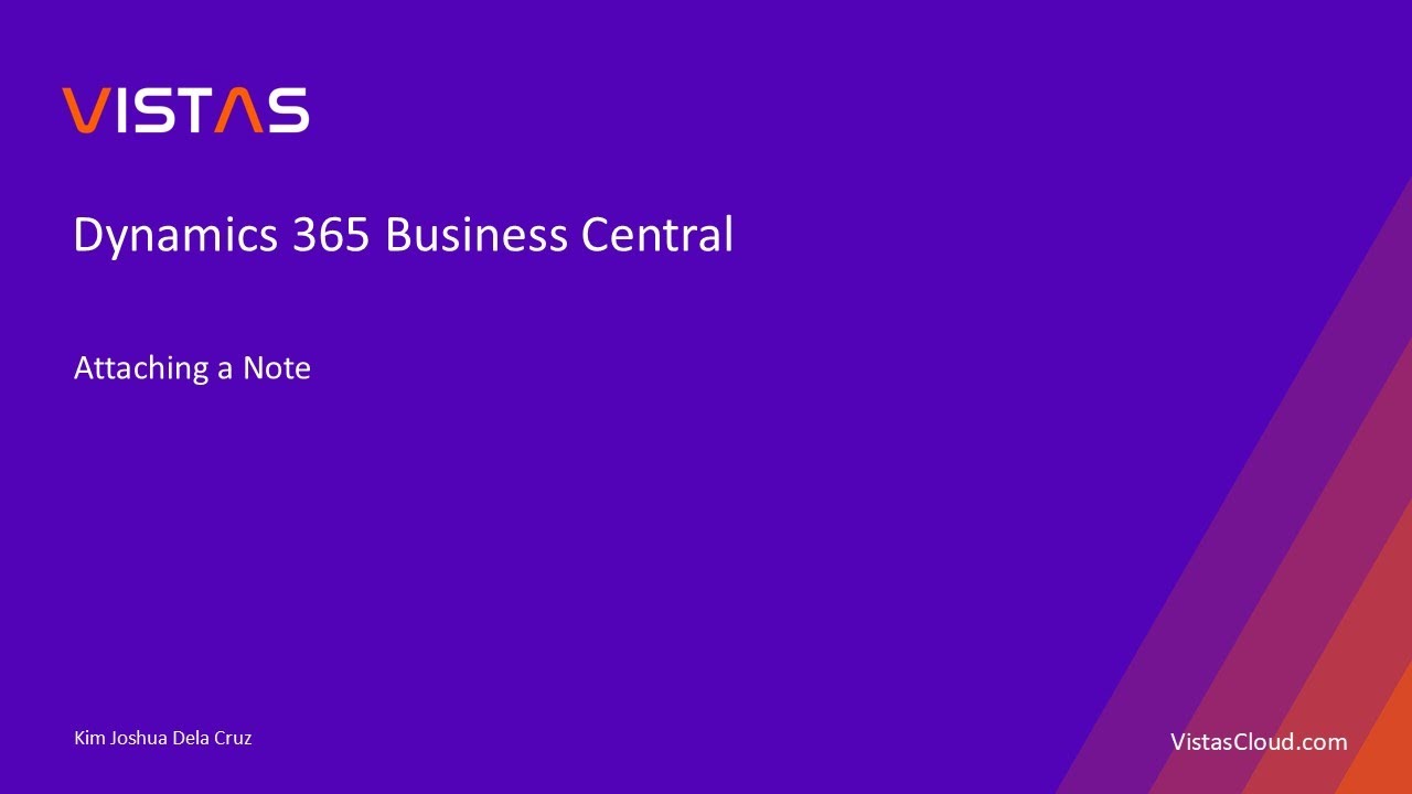How to Attach a Note in Dynamics 365 Business Central - YouTube