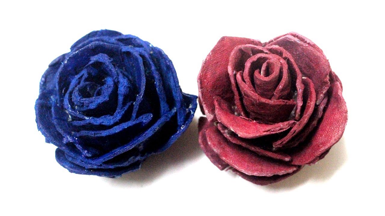 Egg Carton Roses Step by Step | Egg Carton Crafts - YouTube