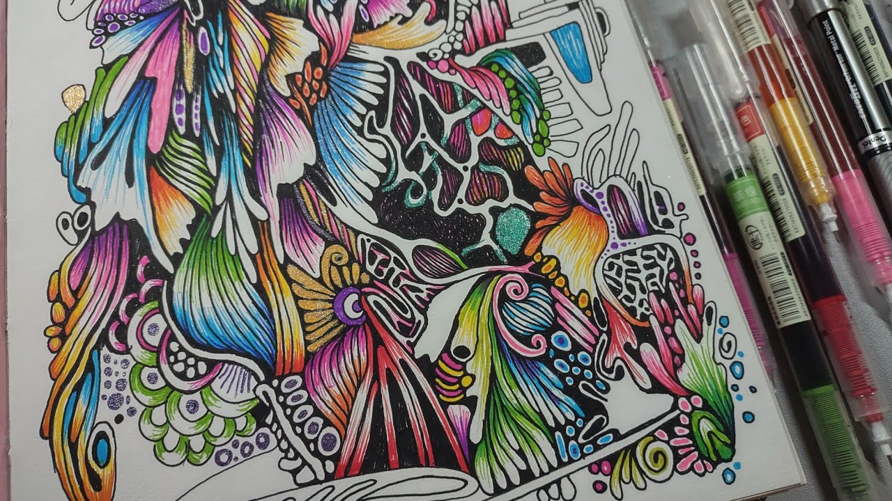 Drawing with colored Pens on a Wednesday - YouTube