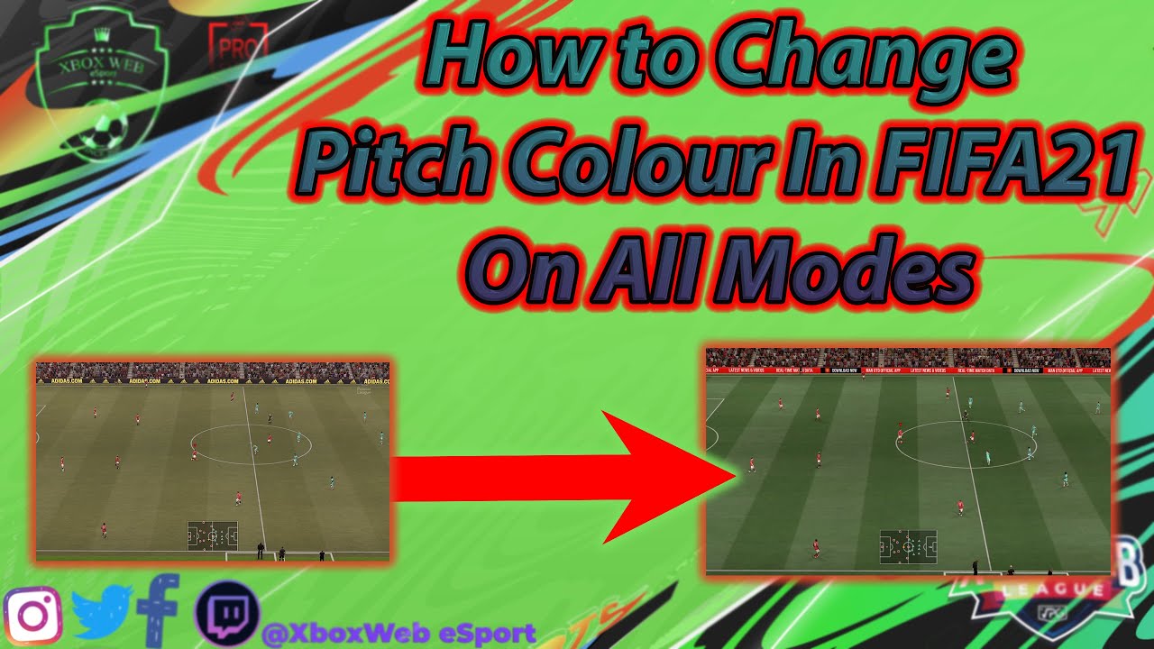 FIFA21- How to Change Pitch Colour in All Modes in FIFA21 - YouTube