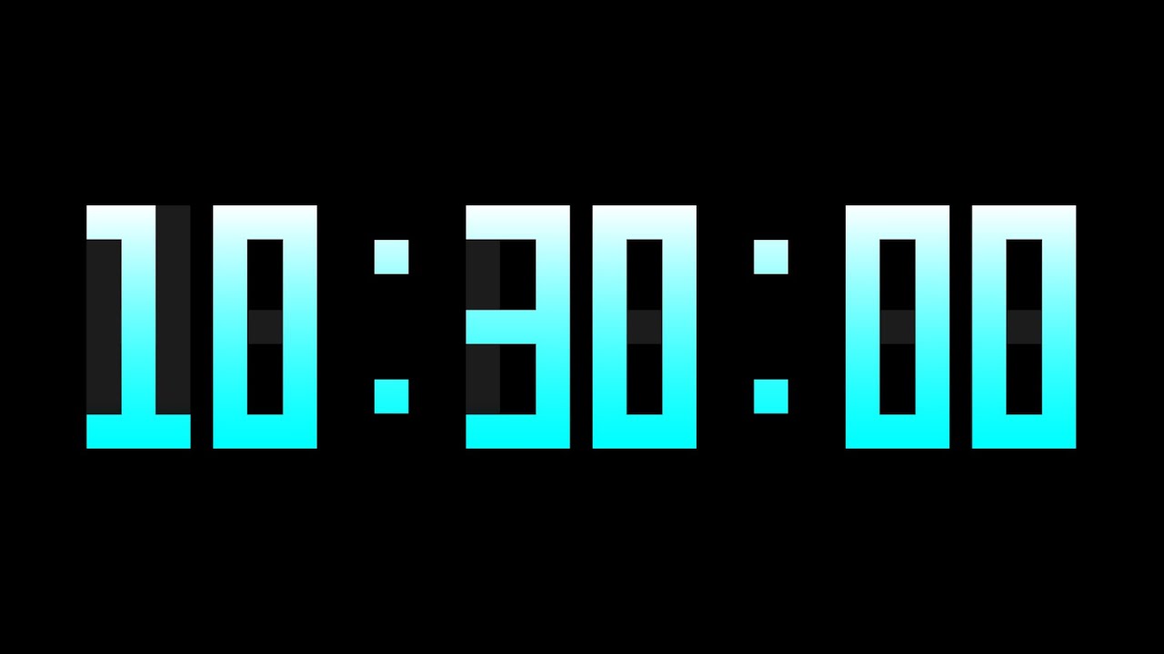 10 Hour and 30 Minute Countdown Timer with Alarm & Chapters - Digital ...