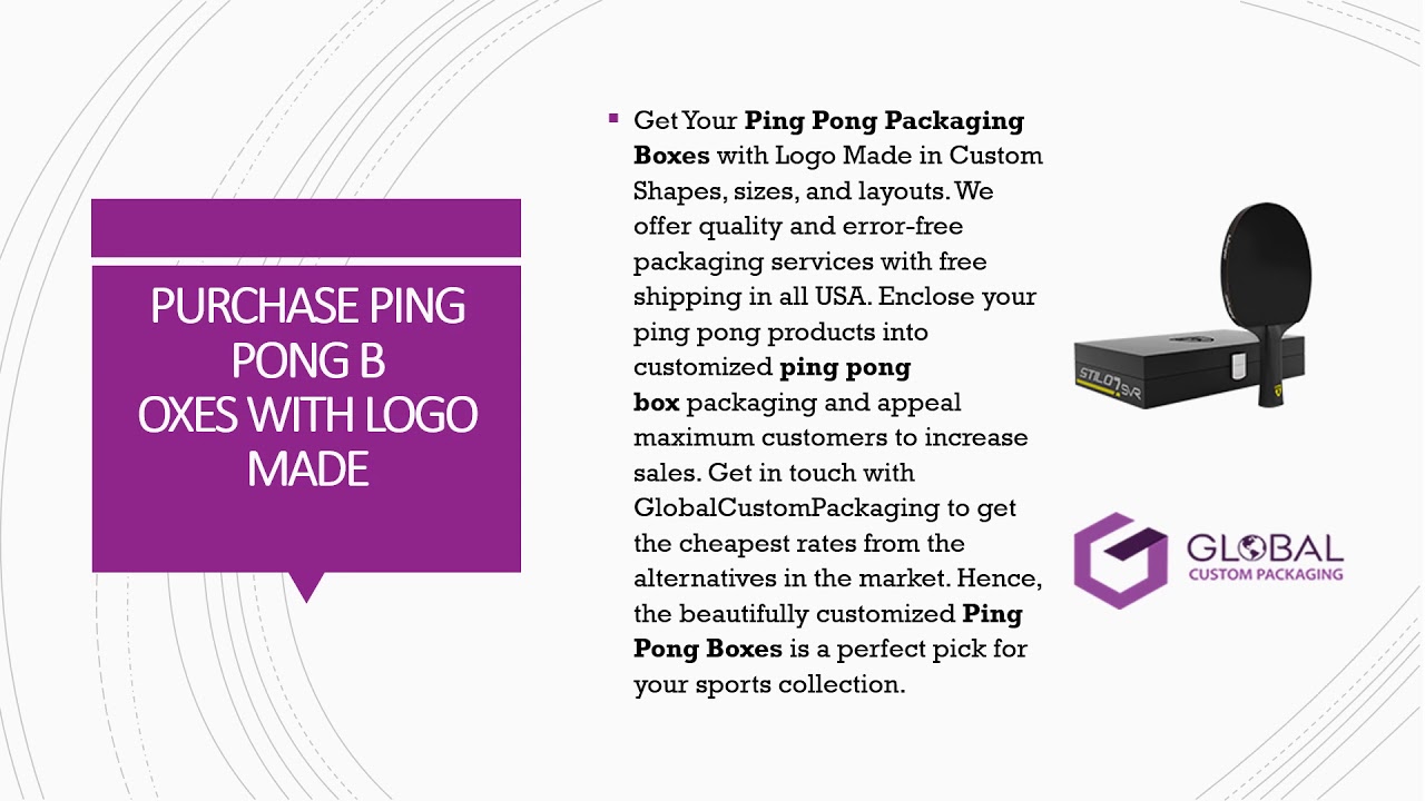 Custom Printed Ping Pong Packaging Boxes - YouTube