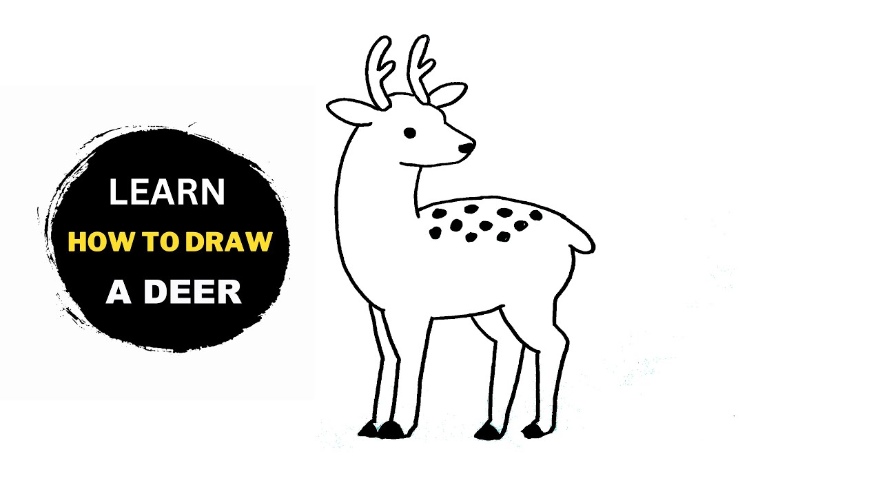 How To Draw A Deer Easy | Drawing Tutorial For Beginners | Drawing ...