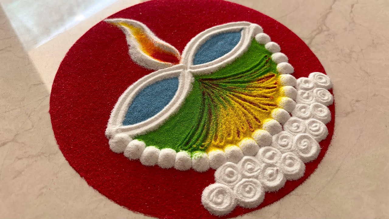 देव दीपावली 🙏🏻🌺 special diya rangoli/ dev diwali rangoli/ dev deepawali ...