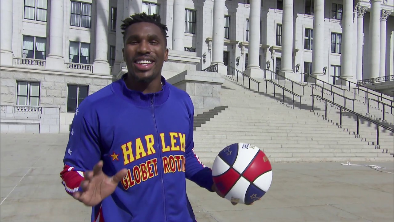 Harlem Globetrotter sets new Guinness World Record with highest upwards ...
