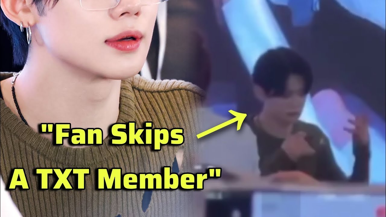 Fan Skips A TXT Member During Fan Sign Event - YouTube