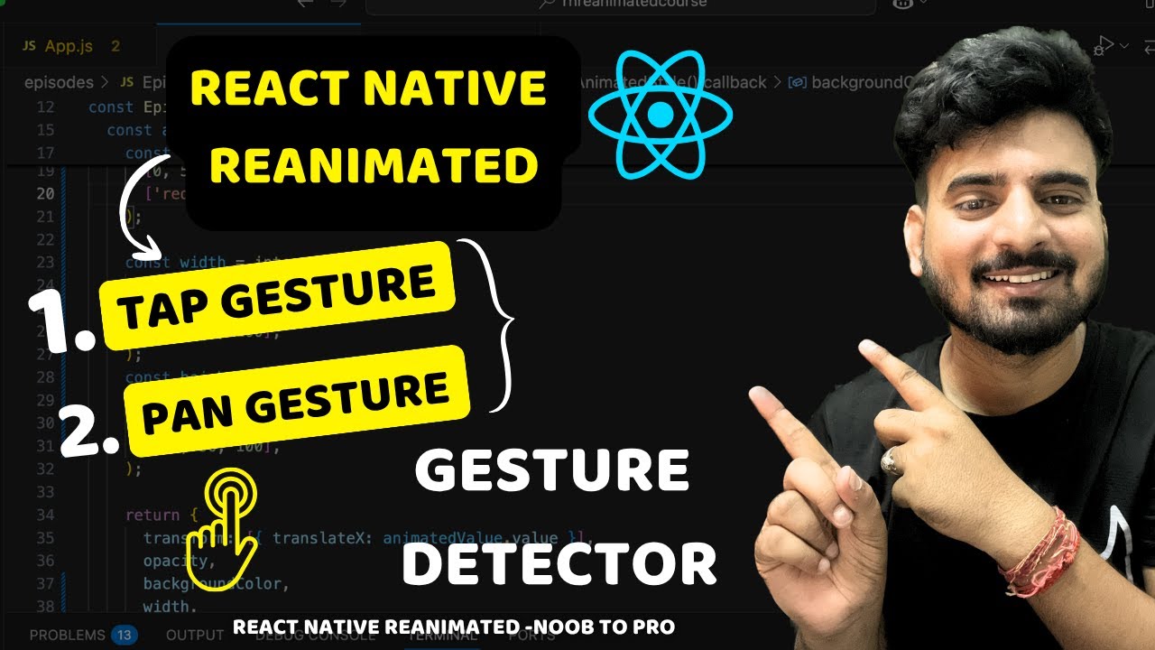 React Native Reanimated Gesture Detector Part 1 👆🏻 | Engineer Codewala ...