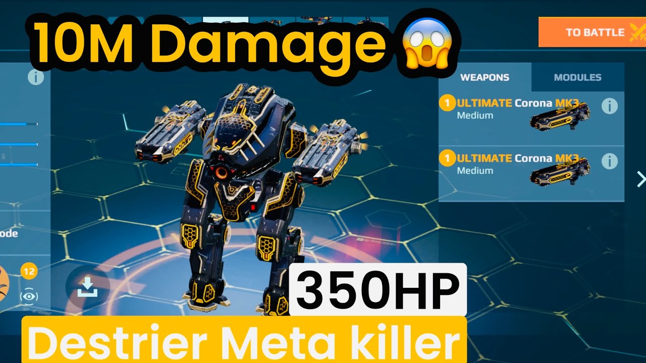 Ultimate Destrier 10M Damage | War Robots Gameplay - YouTube