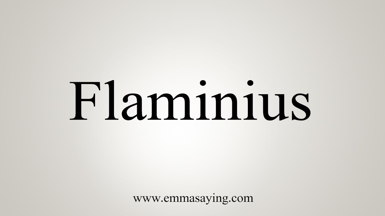 How To Say Flaminius - YouTube
