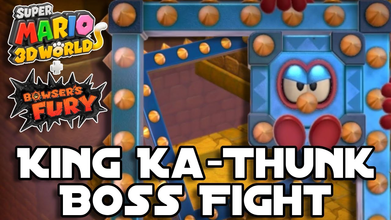 Super Mario 3D World + Bowser's Fury: King Ka-Thunk Boss Fight - YouTube