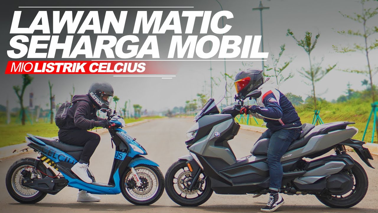 DRAG TEST! Mio Listrik Lawan Matic BMW Seharga Mobil! #AtenxKatros ...