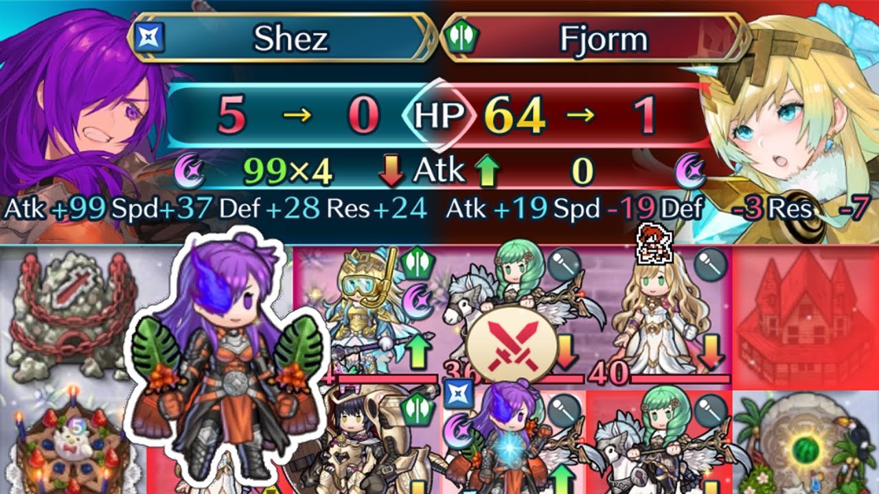 [FEH]Legendary Shez Broadleaf Fan Test(1524 Damage) - YouTube