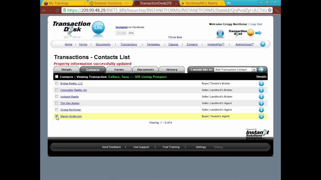 NorthstarMLS_HTML5_TransactionDesk Lite View_ Essentials - InstanetForms, Authentisign and ...