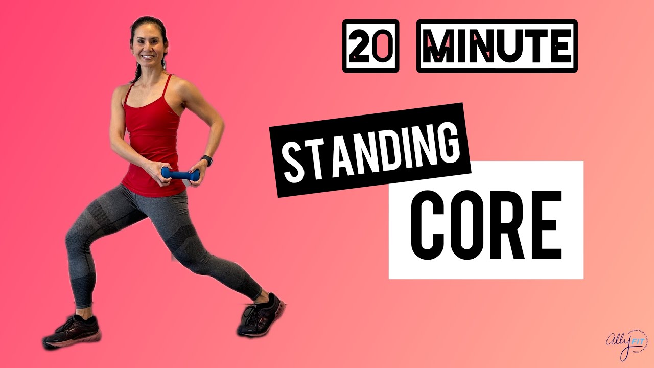 20-Minute Standing Core with Weights - YouTube