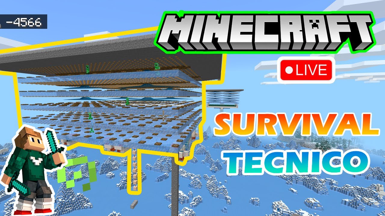 MINECRAFT / CONSTRUCCION GRANJA CREEPERS / SURVIVAL - YouTube