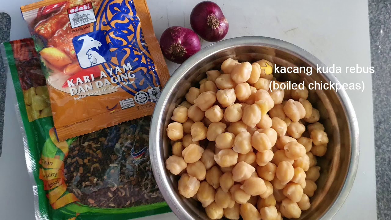 Easy Curry chickpeas snacks / kacang kuda kari mudah - YouTube