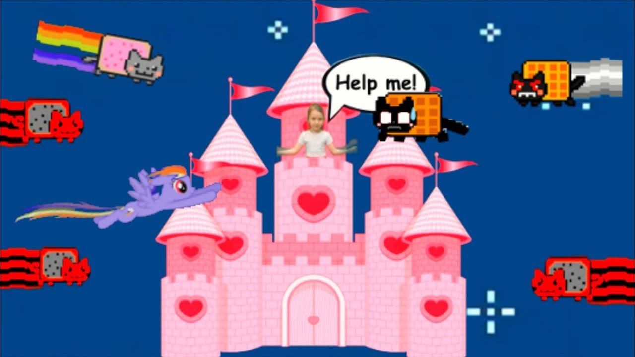 Nyan cat and Rainbow Dash help Varya - YouTube