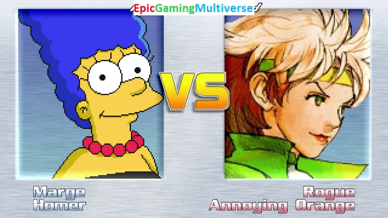 Marge Simpson And Homer Simpson VS Rogue And Annoying Orange In A MUGEN ...