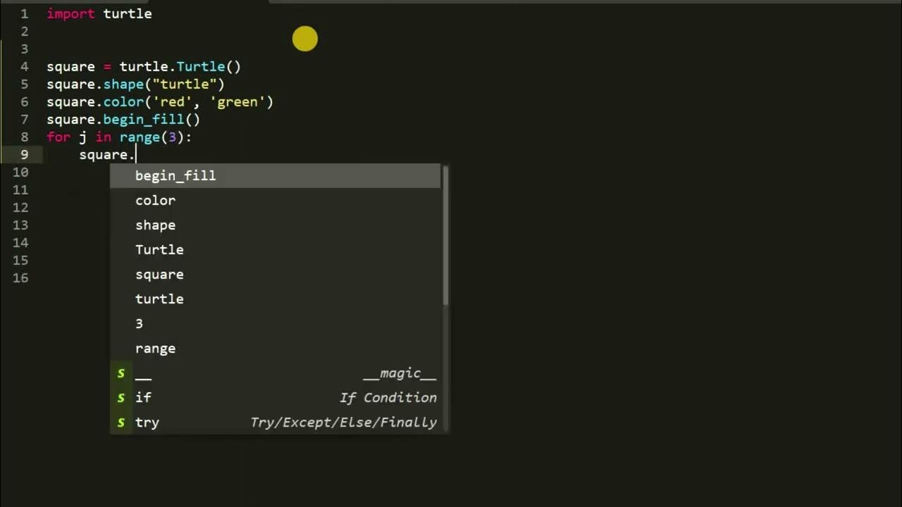 Черепашья графика с помощью Turtle на Python - YouTube