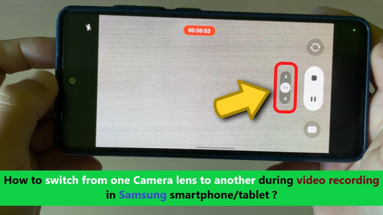 How to switch from one Camera lens to another during video recording in ...