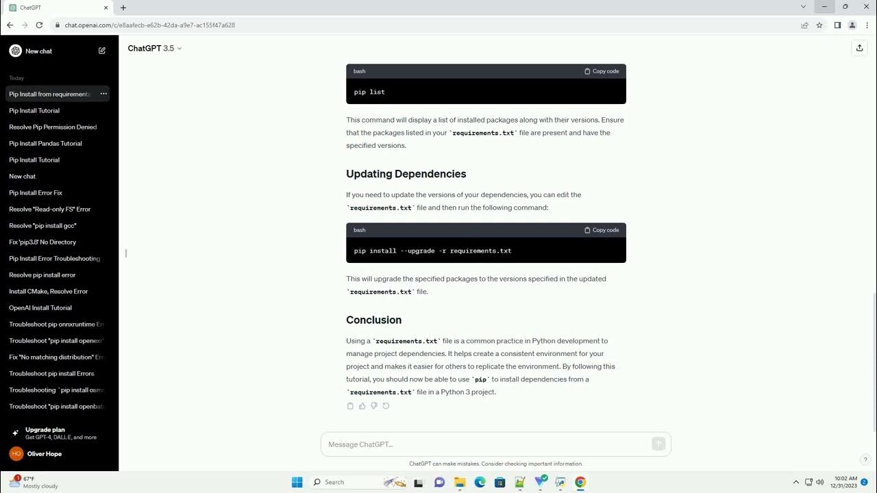 pip install requirements txt python3 - YouTube