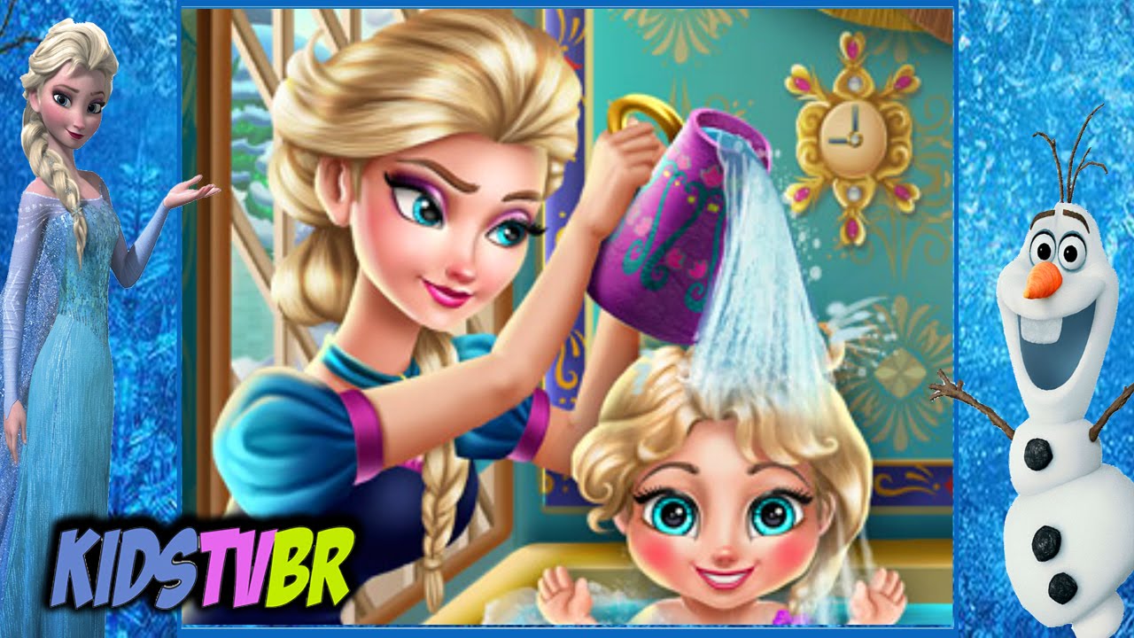 ღ FROZEN ELSA BABY WASH | KIDS TV BR - YouTube