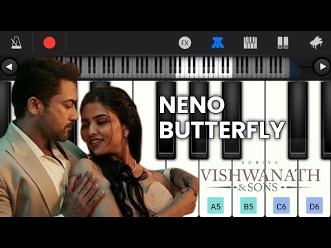 Neno butterfly song in piano | pattampoochi song in piano | Vishwanath and sons |walk band|melophile