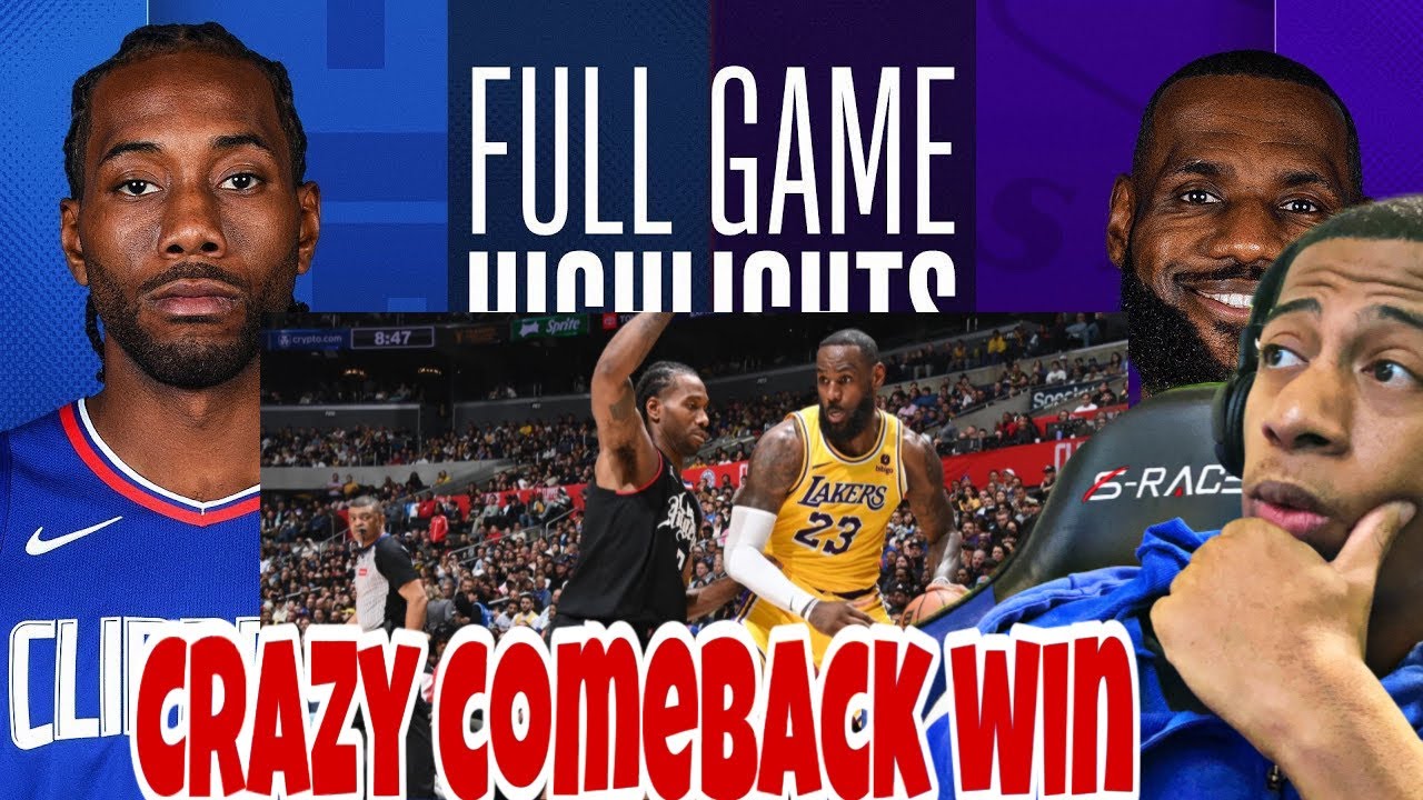 Lebron Goes Beast Mode For The Comeback LAKERS& CLIPPERS GAME ...