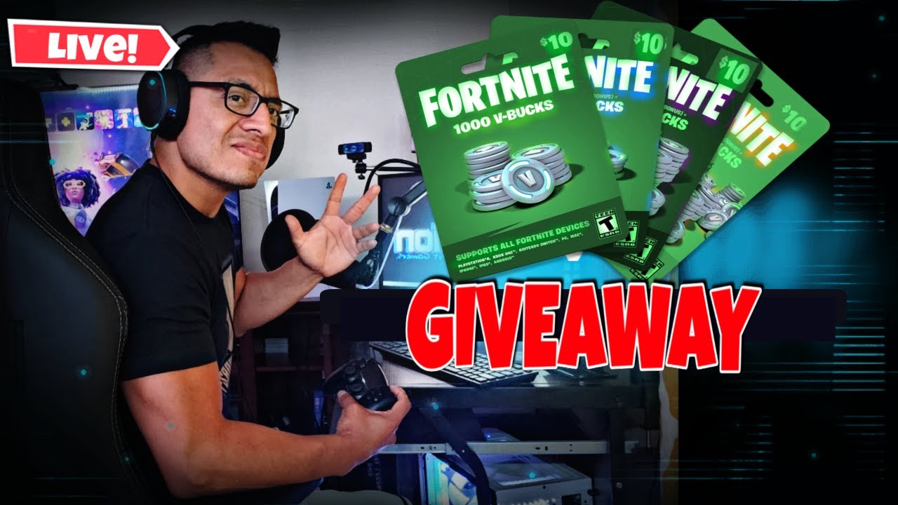 FORTNITE LIVE. VBUCK Giveaway INFO - 1 DAYS LEFT! - YouTube