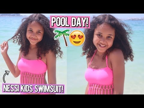 POOL DAY! | Nessi Kids Swimsuits | Day 9  Vlog| Inspiring Vanessa