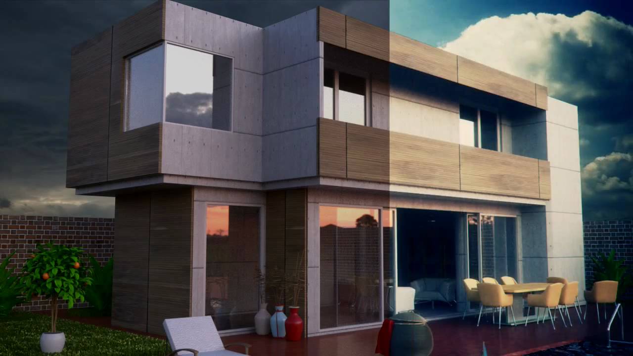 House made in Cinema 4D MaxwellRender After Effects - YouTube