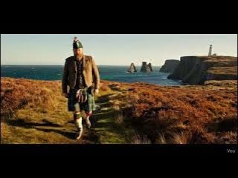 Scotsman Walking Wearing Kilt On Duncansby Head On Autum History Visit ...