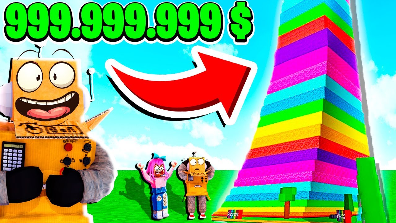 ПОСТРОИЛ САМУЮ КРУТУЮ БАШНЮ В МИРЕ за 5 МИНУТ НУБ И ПРО ВИДЕО Roblox