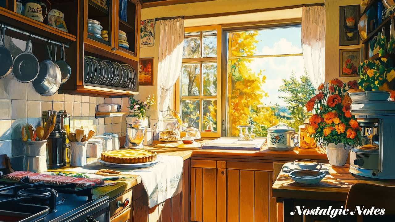 Let’s listen to vintage fall music and cooking in the kitchen 🎶👩🏻‍🍳 ...