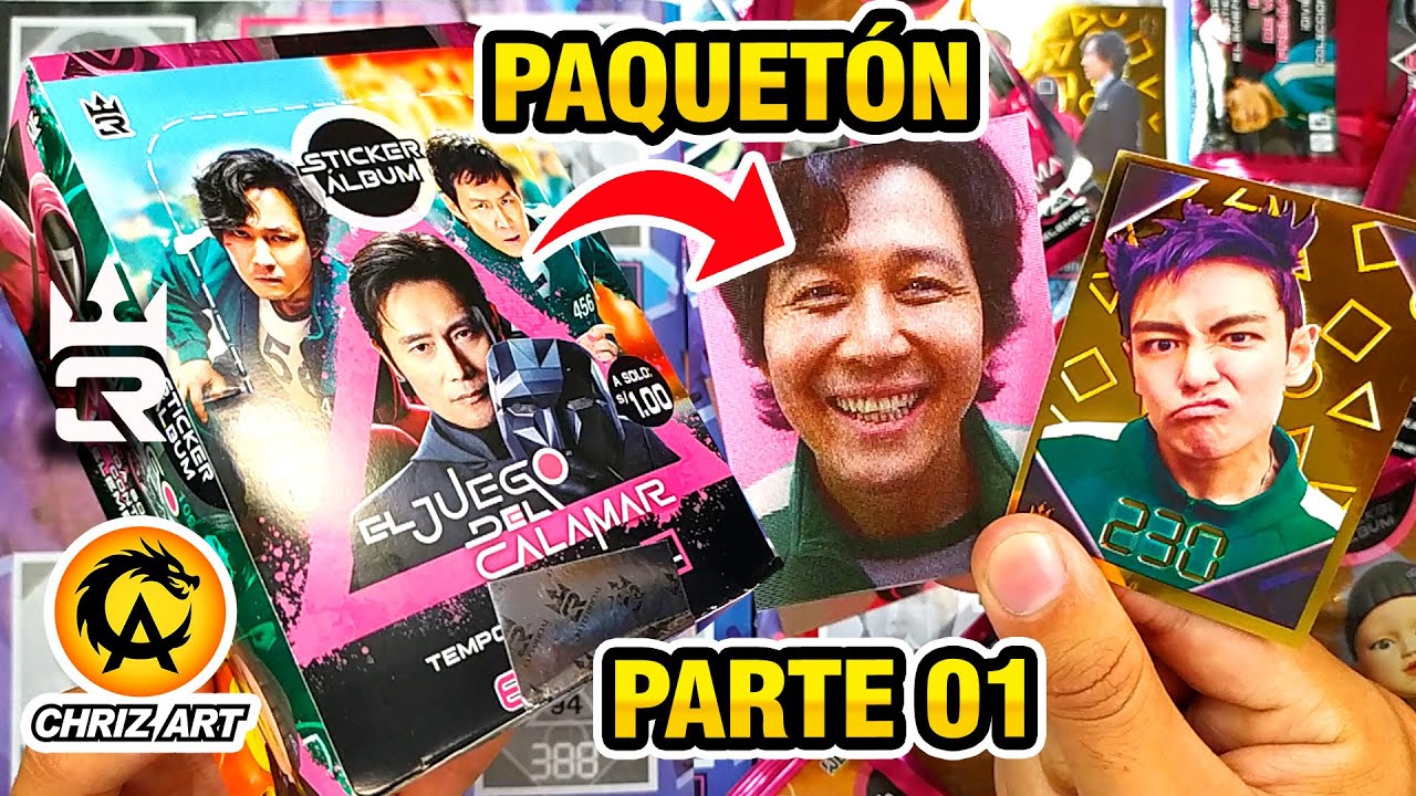 🦑💀 PAQUETÓN DEL JUEGO DEL CALAMAR SQUID GAME T1 T2 - UNBOXING 3 REYES ...