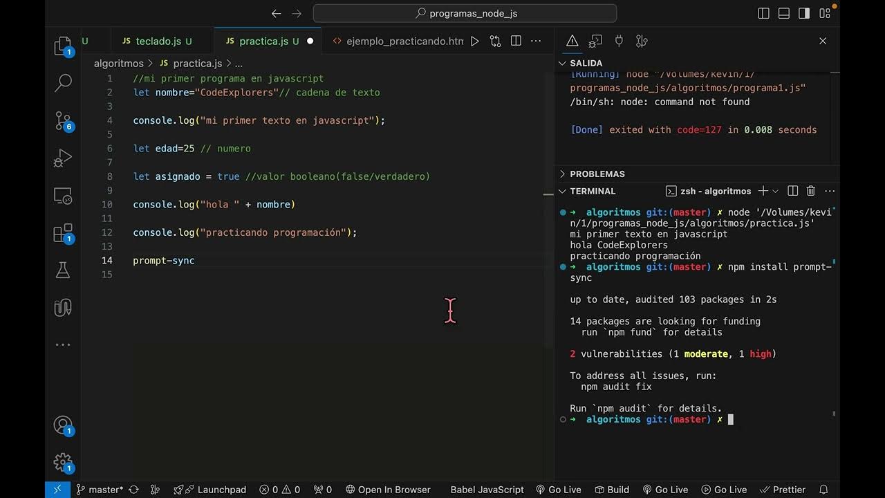 Aprende Fundamentos de Javascript Variables Condicional IF Bucle While Prompt en consola js ...